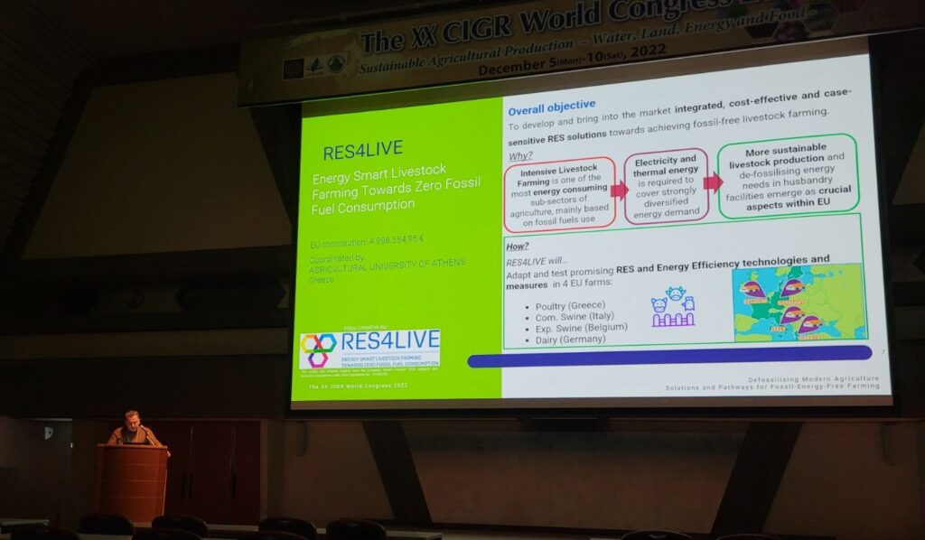 RES4LIVE project presented during the XX CIGR World Congress 2022 ...